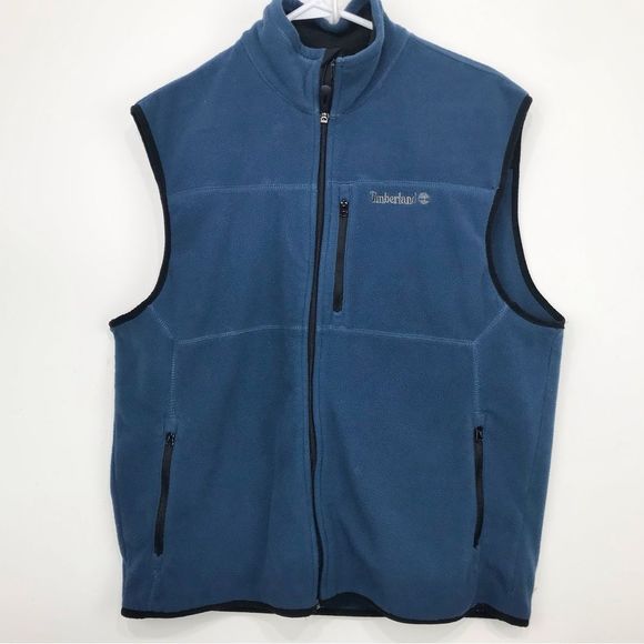 Timberland | Jackets & Coats | Timberlandblue Zip Up Fleece Vest With ...